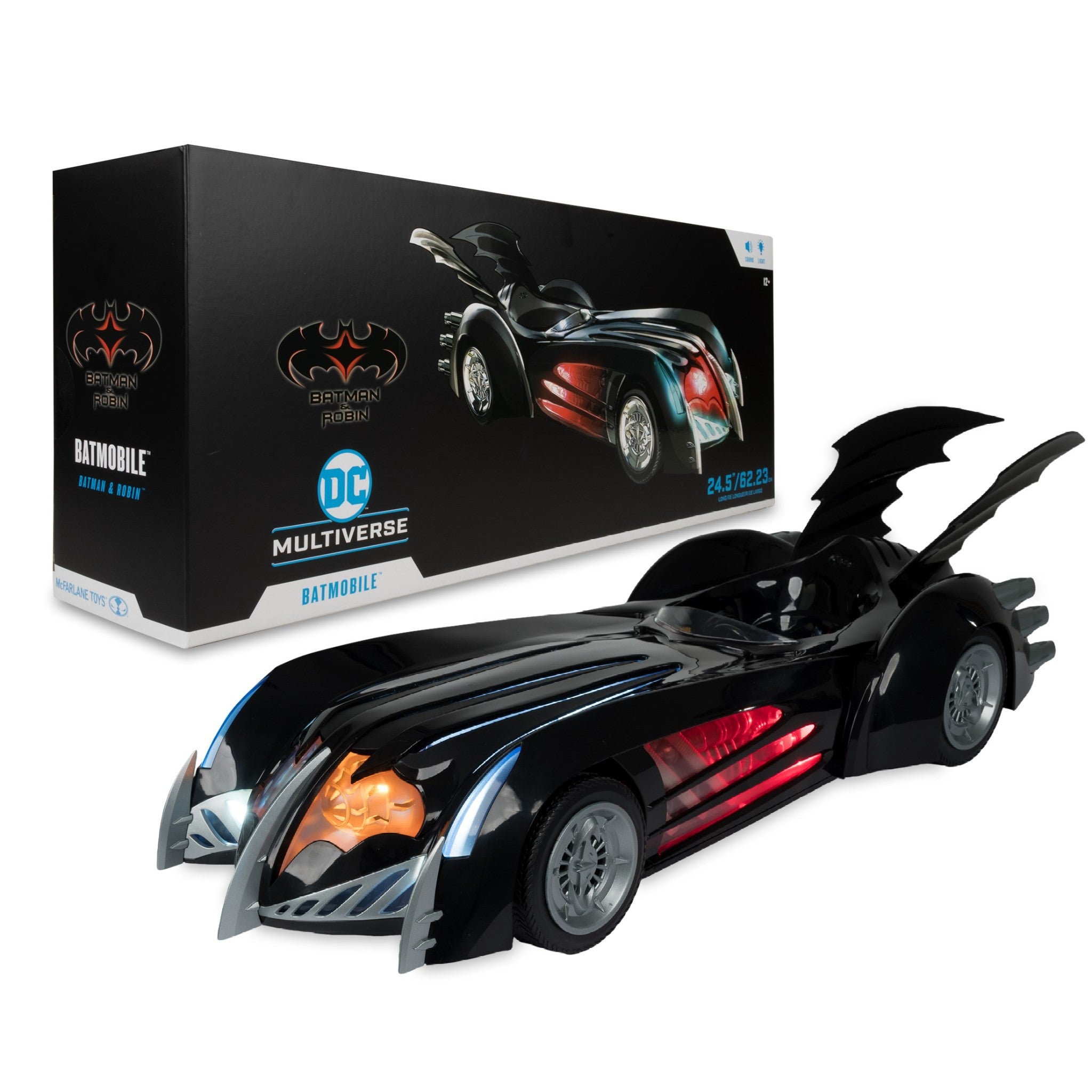 DC Multiverse Batman & Robin Batmobile with Lights & Sounds - McFarlan ...