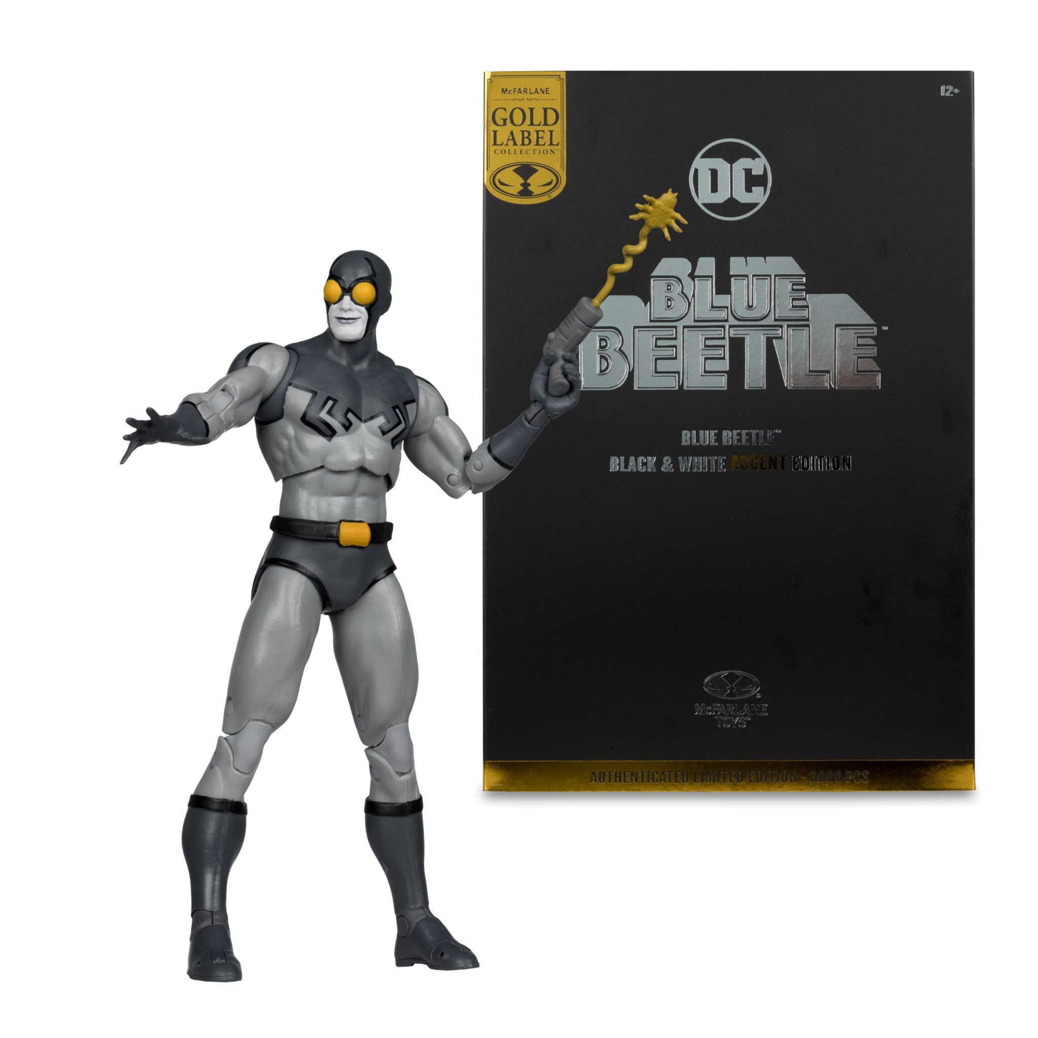 DC Multiverse Blue Beetle Black & White Accent Edition Gold Label - Mc ...