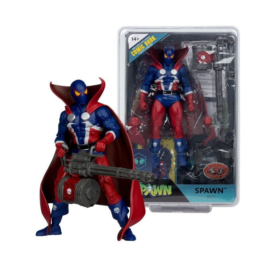 Spawn 1977 7" Action Figure with Comic PLATINUM - McFarlane Toys ...