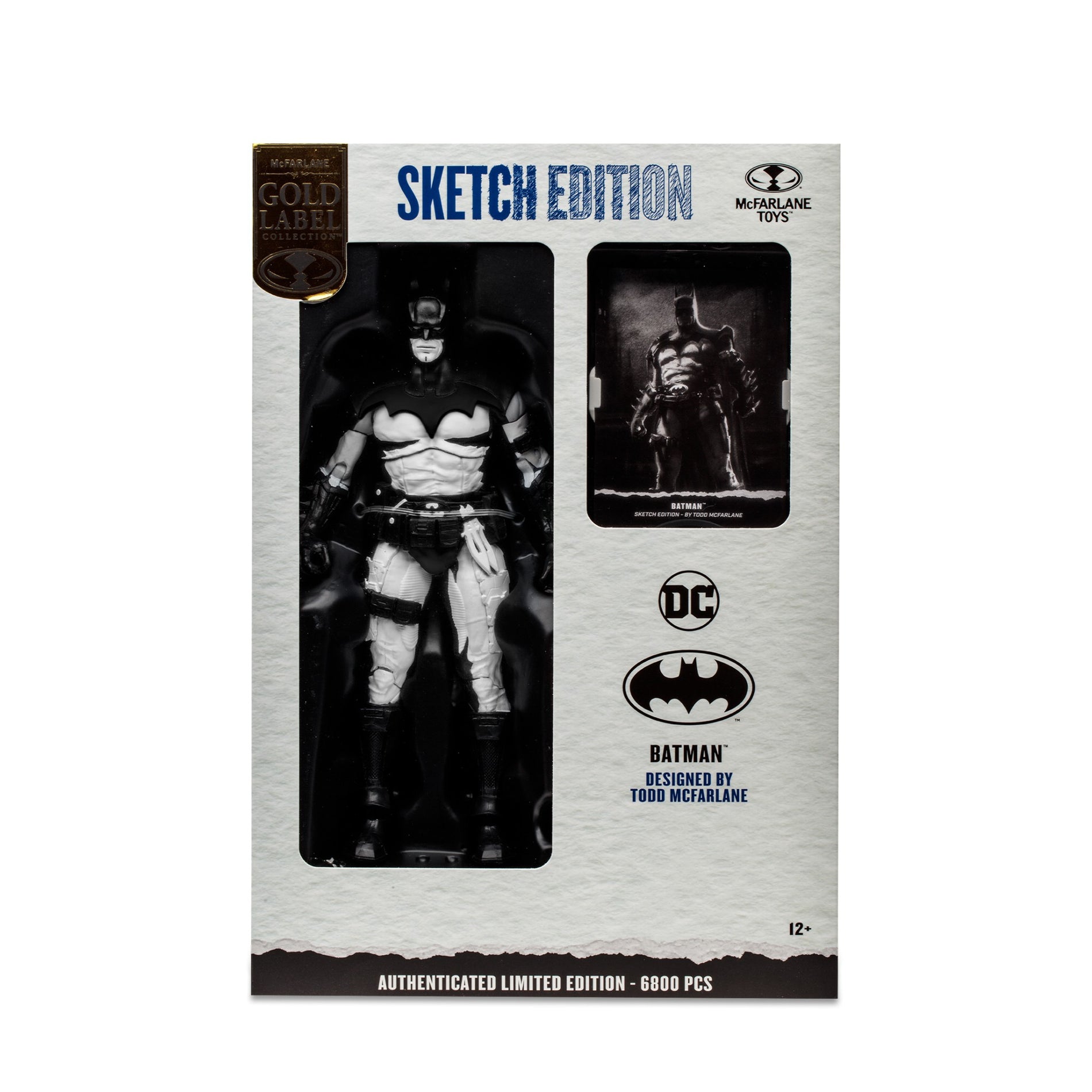 DC Multiverse Sketch Edition Batman Designed By Todd McFarlane Gold La ...